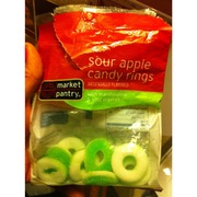 Market Pantry Sour Apple Candy Rings: Calories, Nutrition Analysis ...