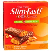 Slim Fast Snack Bars, Peanut Butter Crunch Time: Calories, Nutrition ...