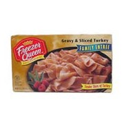 Freezer Queen Family Entree, Gravy & Sliced Turkey: Calories, Nutrition ...
