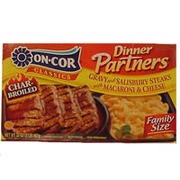 On-Cor Dinner Partners, Gravy and Salisbury Steaks with Macaroni and ...