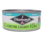 3 Diamonds Chunk Light Tuna in Water: Calories, Nutrition Analysis ...