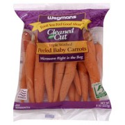 Wegmans Carrots, Peeled Baby, Tripled Washed, Cleaned and Cut: Calories ...