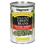 Wegmans Green Beans, French Style, No Salt Added: Calories, Nutrition ...