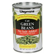Wegmans Green Beans, Cut, No Salt Added: Calories, Nutrition Analysis ...