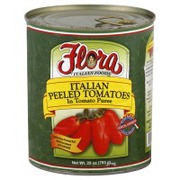 Flora Italian Foods Tomatoes, Italian, Peeled, in Tomato Puree ...