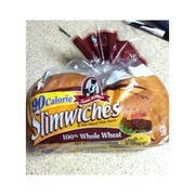 Aunt Millie's Buns, Slim, Pre-Sliced, 100% Whole Wheat: Calories ...