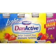 Dannon DanActive, Light Strawberry & Mixed Berry: Calories, Nutrition ...