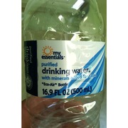 My Essentials Purified Drinking Water with Minerals: Calories ...