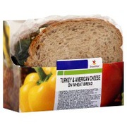 Stop & Shop Sandwich, Turkey & American Cheese on Wheat Bread: Calories ...