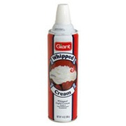 Giant Whipped Light Cream, Ultra Pasteurized Sweetened: Calories ...