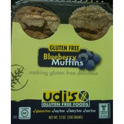 Udi's Muffins, Blueberry: Calories, Nutrition Analysis & More | Fooducate