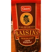 Giant Raisins, California, Seedless: Calories, Nutrition Analysis ...