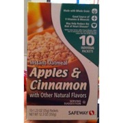 Safeway Instant Oatmeal, Apples & Cinnamon: Calories, Nutrition ...