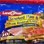 Land O'Frost Sub Sandwich Kit, Smoked Ham & Oven Roasted Turkey ...