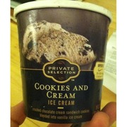 Private Selection Ice Cream, Premium, Cookies 'N Cream: Calories ...