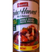 Campbell's Select Harvest, Whole Grain Pasta Fagioli Soup: Calories ...