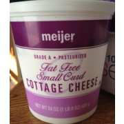 Meijer Cottage Cheese, Small Curd, Fat Free: Calories, Nutrition ...