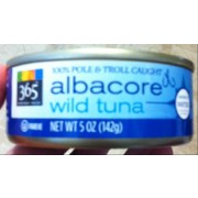 365 Everyday Value Albacore, Wild Tuna, Pole & Troll Caught: Calories ...