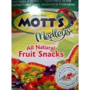 Mott's Medleys All Natural Fruit Snacks: Calories, Nutrition Analysis & More | Fooducate