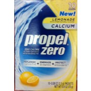 Propel Zero Enhanced Water, Lemonade with Calcium, Powder Packets ...