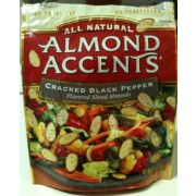 Almond Accents Flavored Sliced Almonds, Cracked Black Pepper: Calories ...