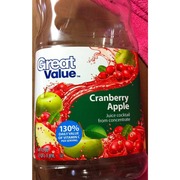 Great Value Juice Cocktail, Cranberry Apple: Calories, Nutrition ...