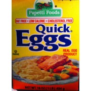 Papetti Foods Quick Eggs, Real Egg Product: Calories, Nutrition ...