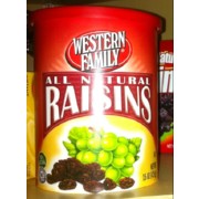 Western Family Raisins, All Natural: Calories, Nutrition Analysis ...