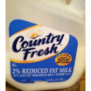 Country Fresh Milk, Reduced Fat 2%, Vitamin A & D: Calories, Nutrition ...