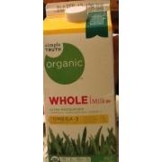 Simple Truth Milk, Whole, Vitamin D, Omega-3, Organic: Calories ...