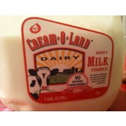 Cream-O-Land Milk, Grade A, Vitamin D: Calories, Nutrition Analysis ...
