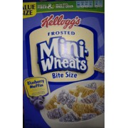 Frosted Mini-Wheats Cereal, Blueberry, Bite Size: Calories, Nutrition ...