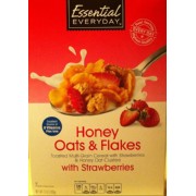 Essential Everyday Cereal, Honey Oats & Flakes, With Strawberries ...