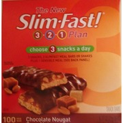 Slim Fast Snack Bars, Chocolate Nougat Gone Nuts: Calories, Nutrition ...