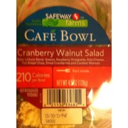 Safeway Farms Cafe Bowl Salad, Cranberry Walnut: Calories, Nutrition ...