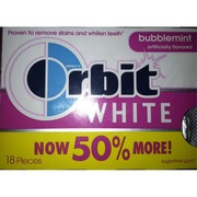 Orbit White Chewing Gum - , Bubblemint Sugarfree: Calories, Nutrition ...