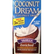Coconut Dream Coconut Drink, Vanilla: Calories, Nutrition Analysis ...
