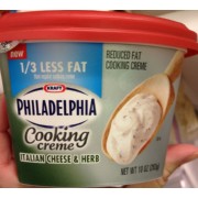 Philadelphia Cooking Creme, Reduced Fat, Italian Cheese & Herb ...