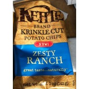 Kettle Brand Krinkle Cut Potato Chips, Zesty Ranch: Calories, Nutrition ...