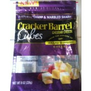 Cracker Barrel Cheese Cubes, Cheddar Natural Sharp & Marbled Sharp ...