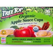 Tree Top Apple Sauce, Organic Variety Pack 4 Oz Cups: Calories ...