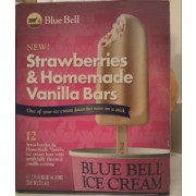 Blue Bell Strawberries & Homemade Vanilla Bars: Calories, Nutrition ...