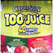 Capri Sun 100% Juice - Variety Pack: Calories, Nutrition Analysis ...