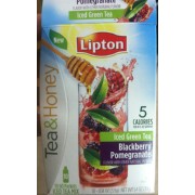 Lipton Blackberry Pomegranate Iced Green Tea: Calories, Nutrition ...
