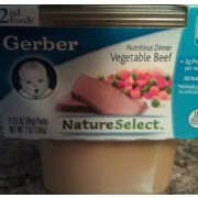 Gerber Nature Select Dinner, Vegetable Beef Nutritious Dinner 3.5 Oz ...