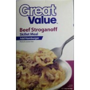 Great Value Skillet Meal, Beef Stroganoff: Calories, Nutrition Analysis ...