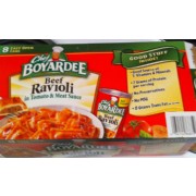Chef Boyardee Beef Ravioli In Tomato & Meat Sauce: Calories, Nutrition ...