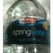Weis Natural Spring Water: Calories, Nutrition Analysis & More | Fooducate