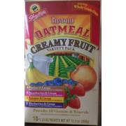 ShopRite Instant Oatmeal Creamy Fruit Variety Pack: Calories, Nutrition ...