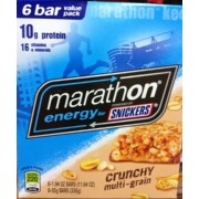 Marathon Crunchy Multi-Grain Energy Bar: Calories, Nutrition Analysis ...